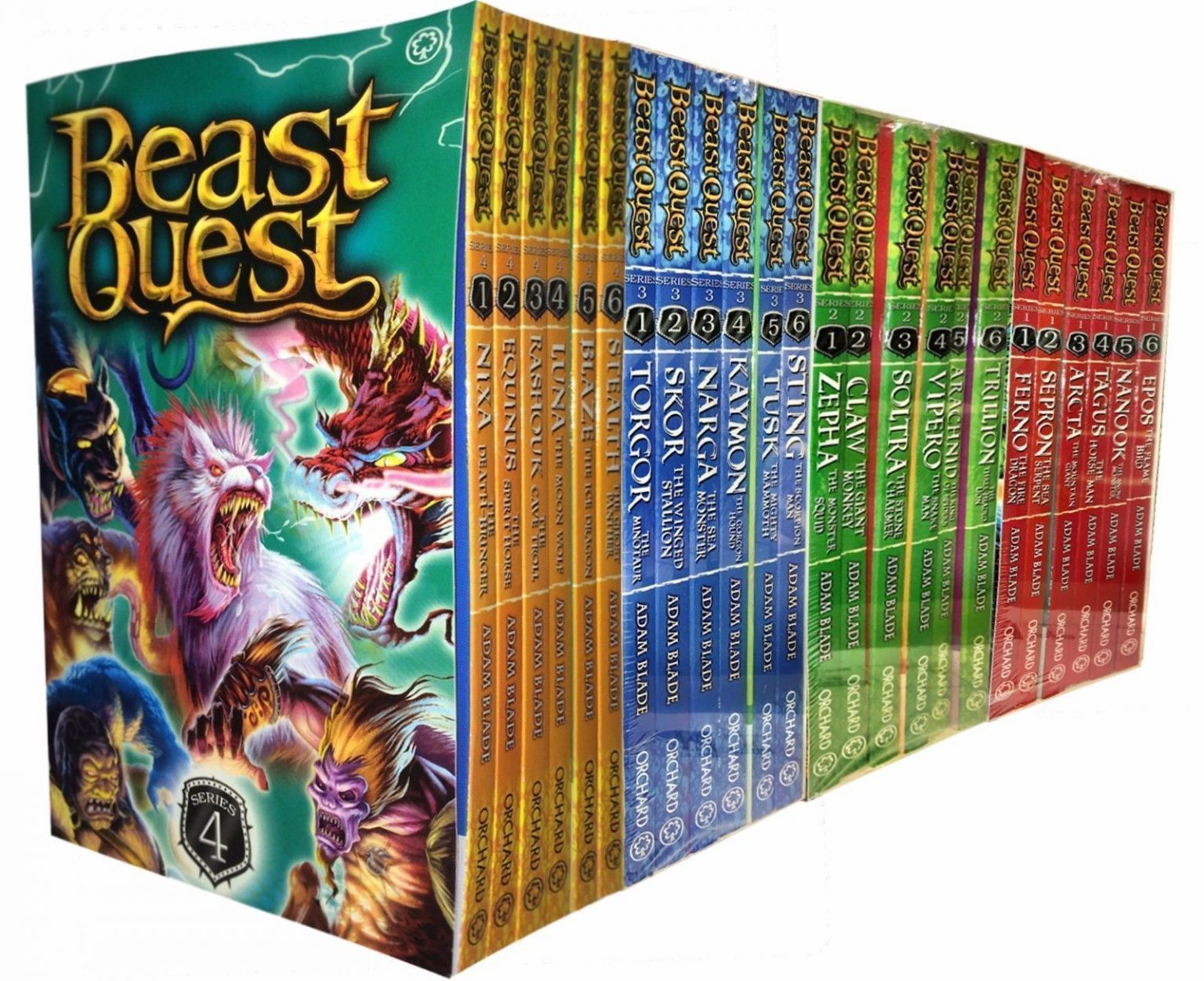 Beast Quest Collection-Series 1, 2, 3 and 4– 24 Books Set PaperbackUsed ...